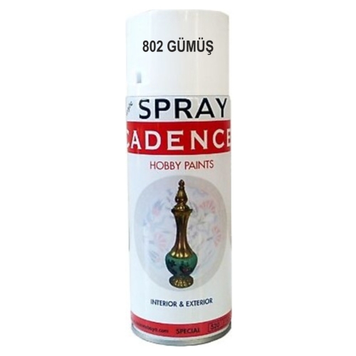 Cadence 802 Gümüş Parlak Sprey Vernik 400ml Sprey Boya